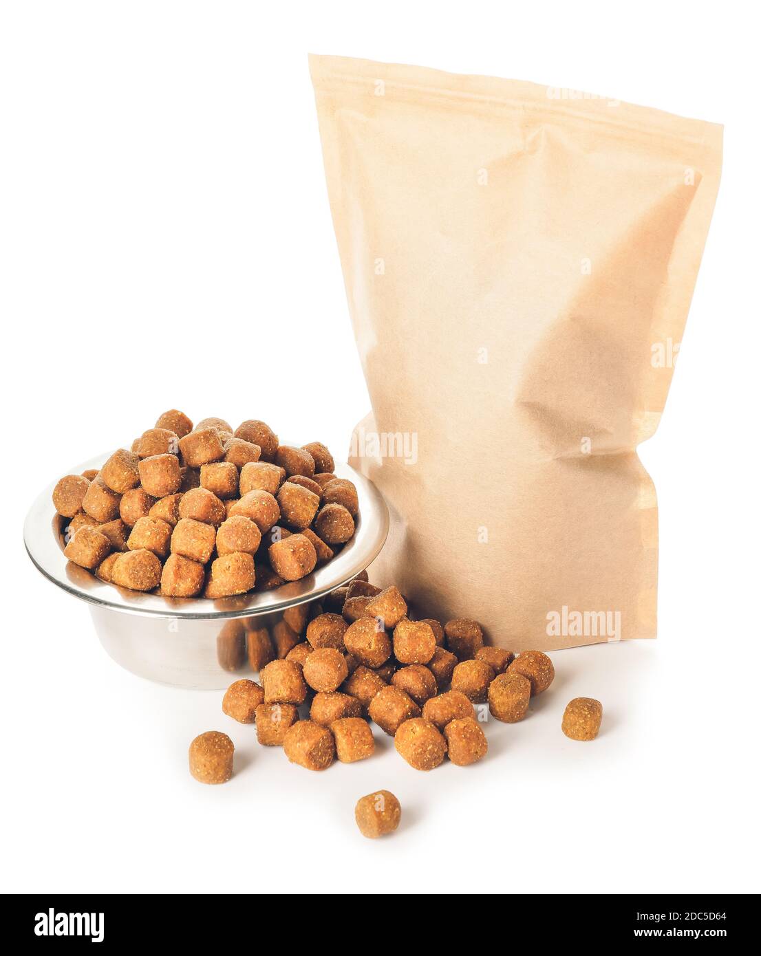 Tasty pet food on white background Stock Photo - Alamy