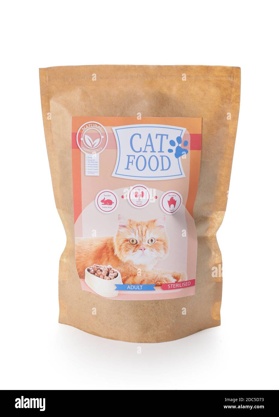Tasty pet food on white background Stock Photo - Alamy