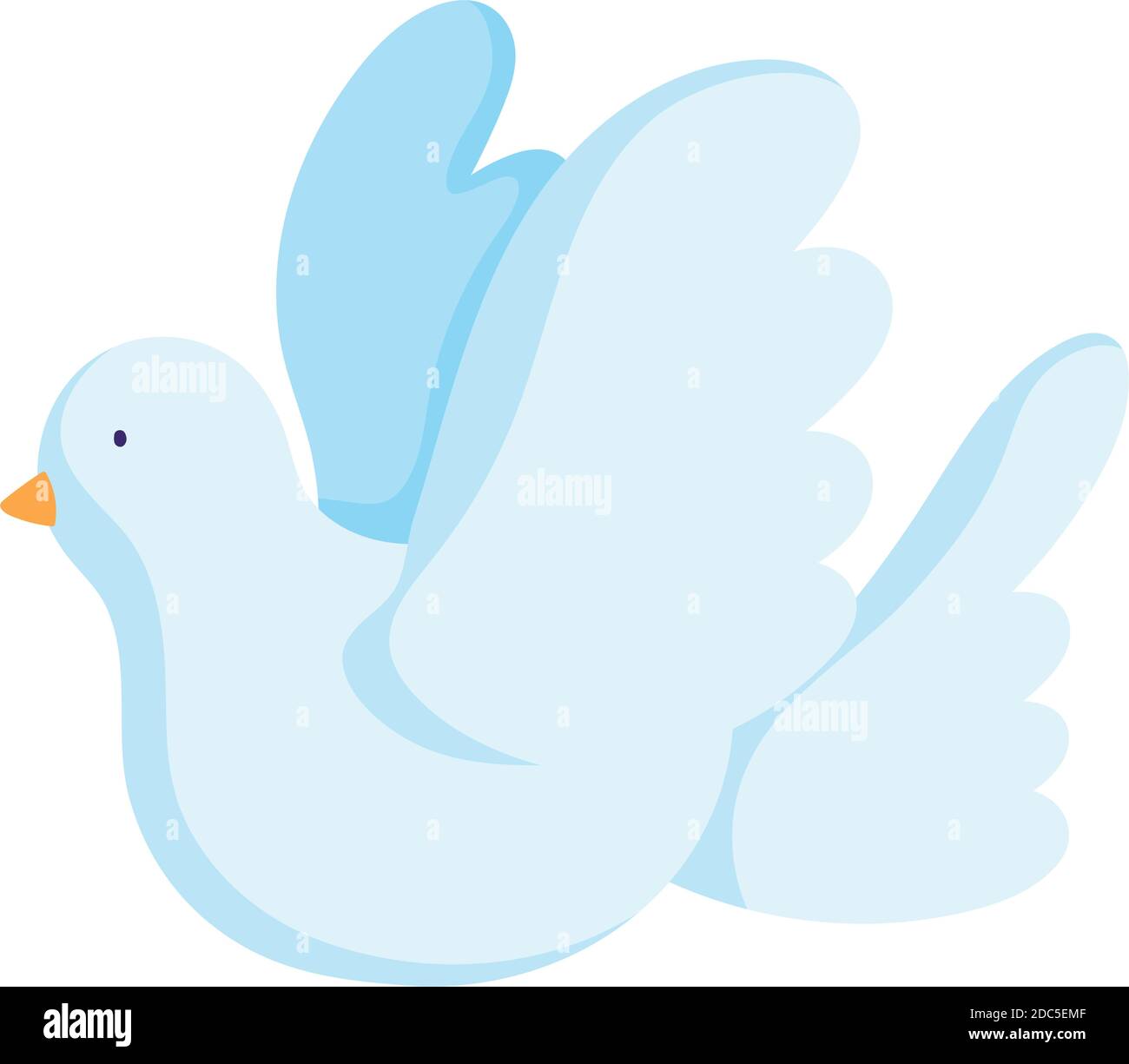 white dove bird animal cartoon icon isolated design vector illustration ...