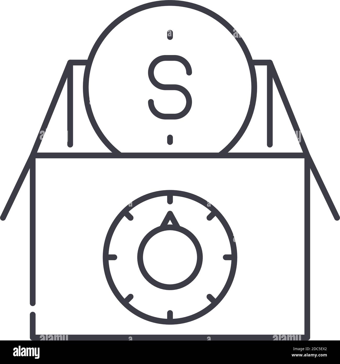 Save money icon, linear isolated illustration, thin line vector, web ...