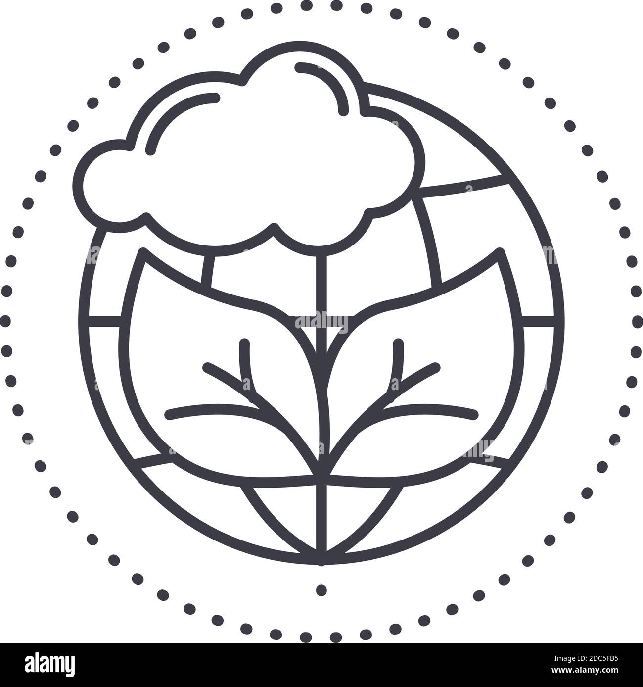Save the world icon, linear isolated illustration, thin line vector ...