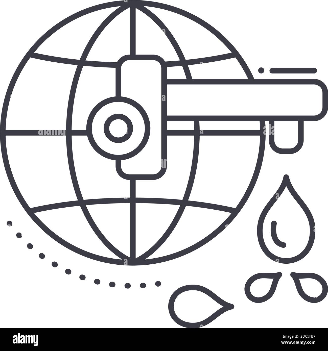 Save water concept icon, linear isolated illustration, thin line vector ...
