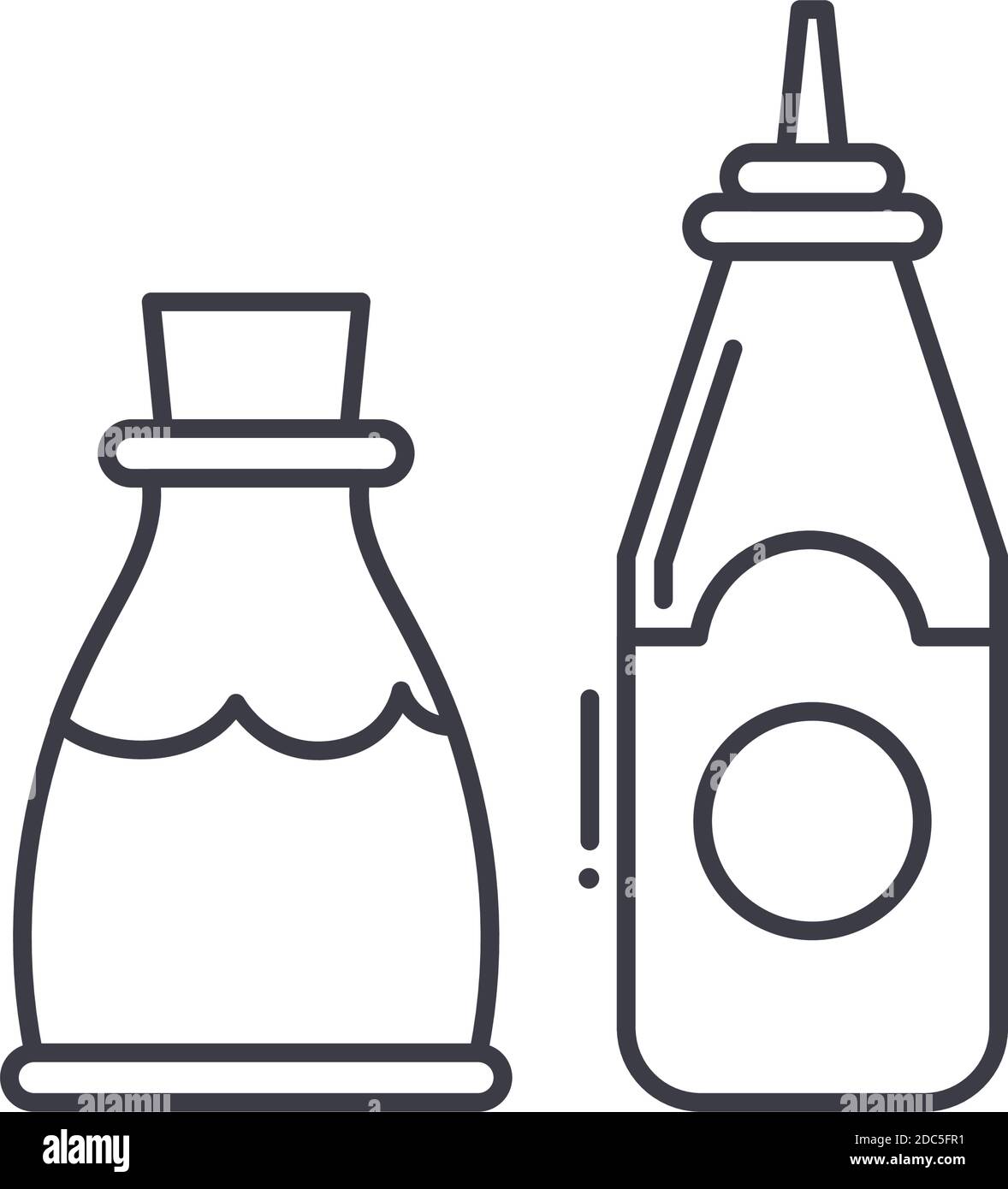 Sauces icon, linear isolated illustration, thin line vector, web design ...