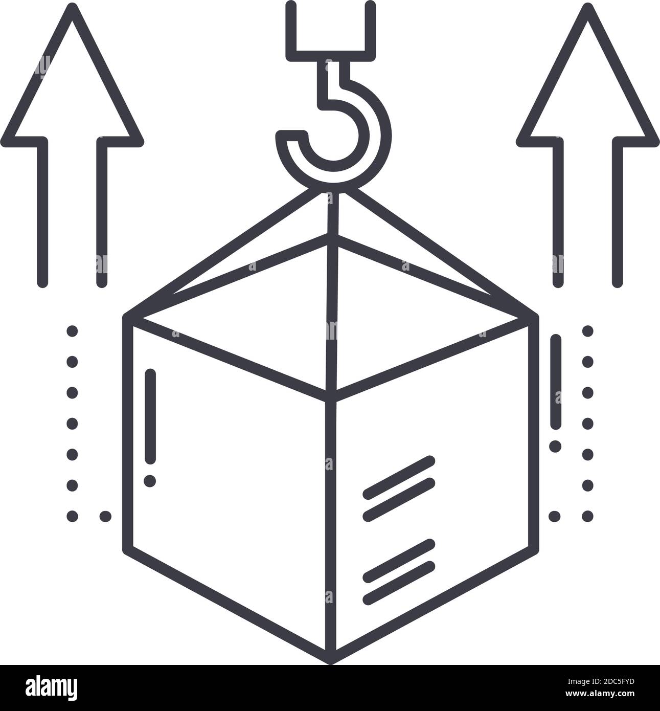 Loading icon, linear isolated illustration, thin line vector, web ...