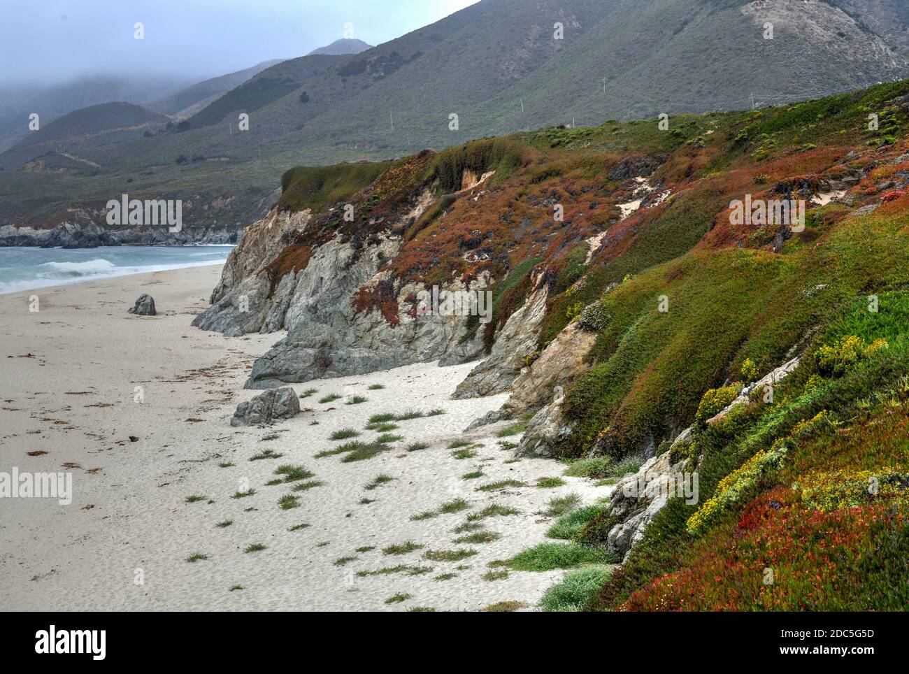 A beautiful view of Garrapata State Park along Big Sur, California in ...