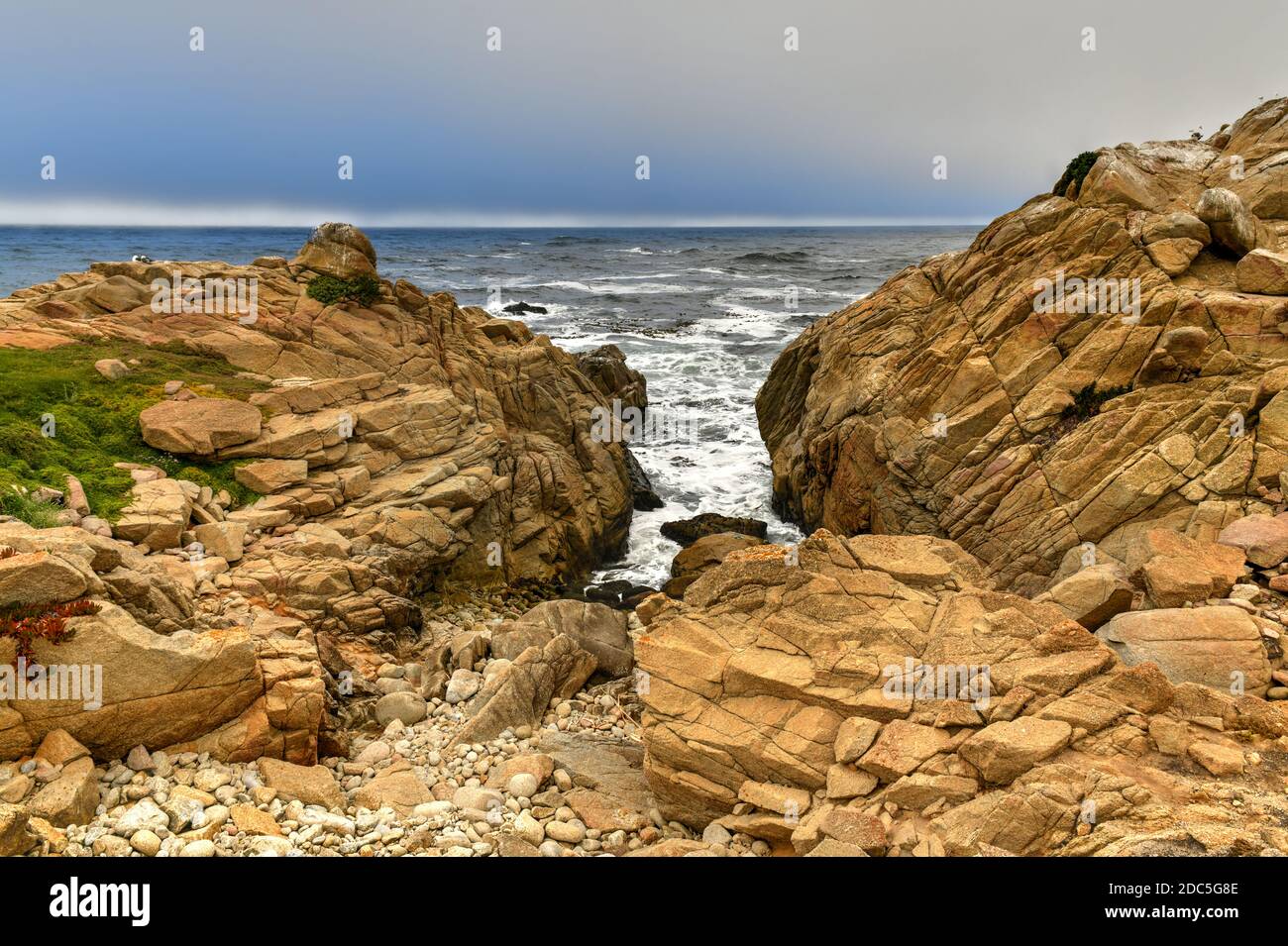 Landscape of Spanish Bay along 17 Mile Drive in the coast of Pebble ...