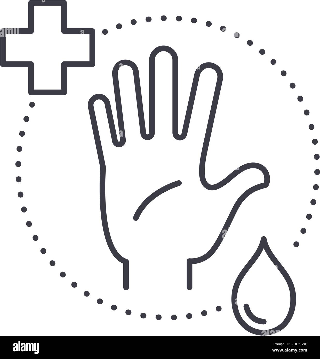 Sanitation icon, linear isolated illustration, thin line vector, web ...