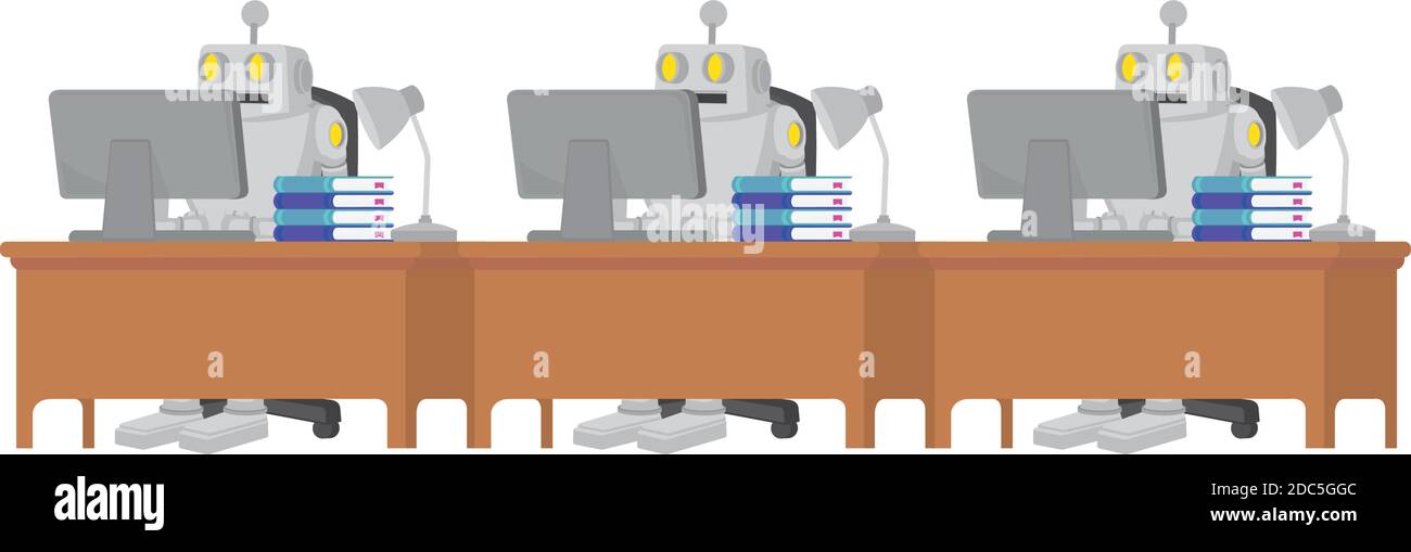 Robot taken over jobs to increase productivity. Depicts automation ...