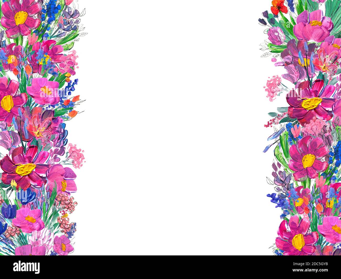 Painted floral border hi-res stock photography and images - Alamy