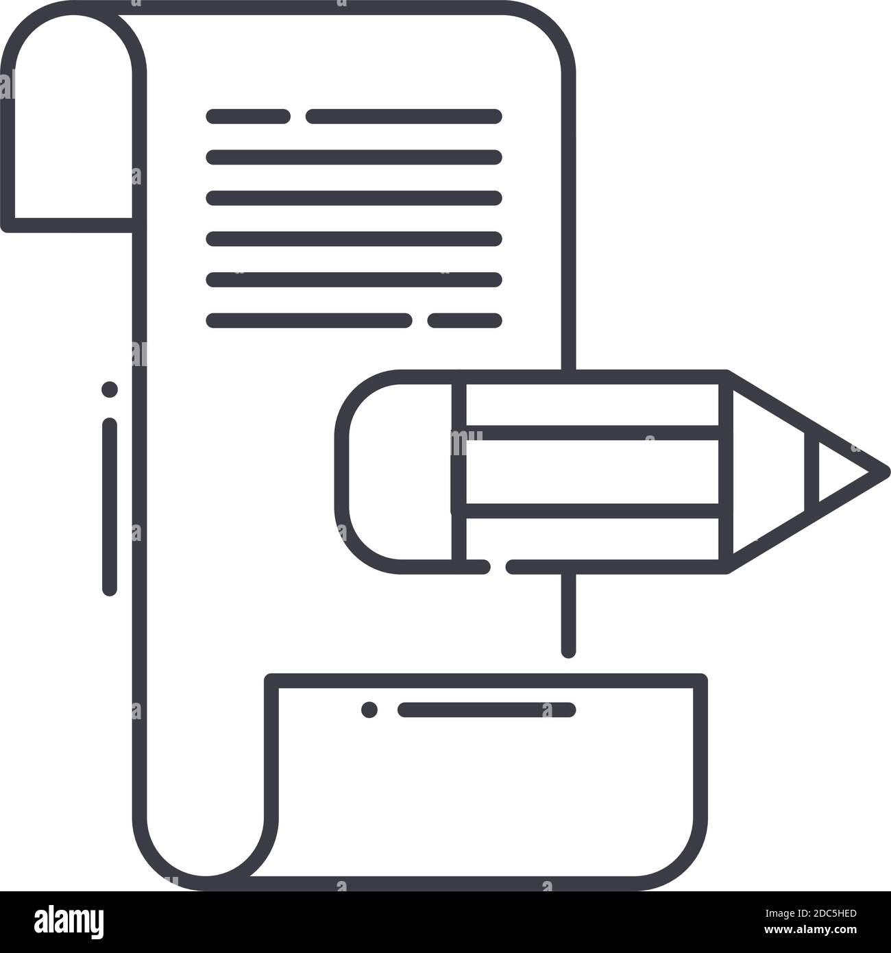 Sales report icon, linear isolated illustration, thin line vector, web ...