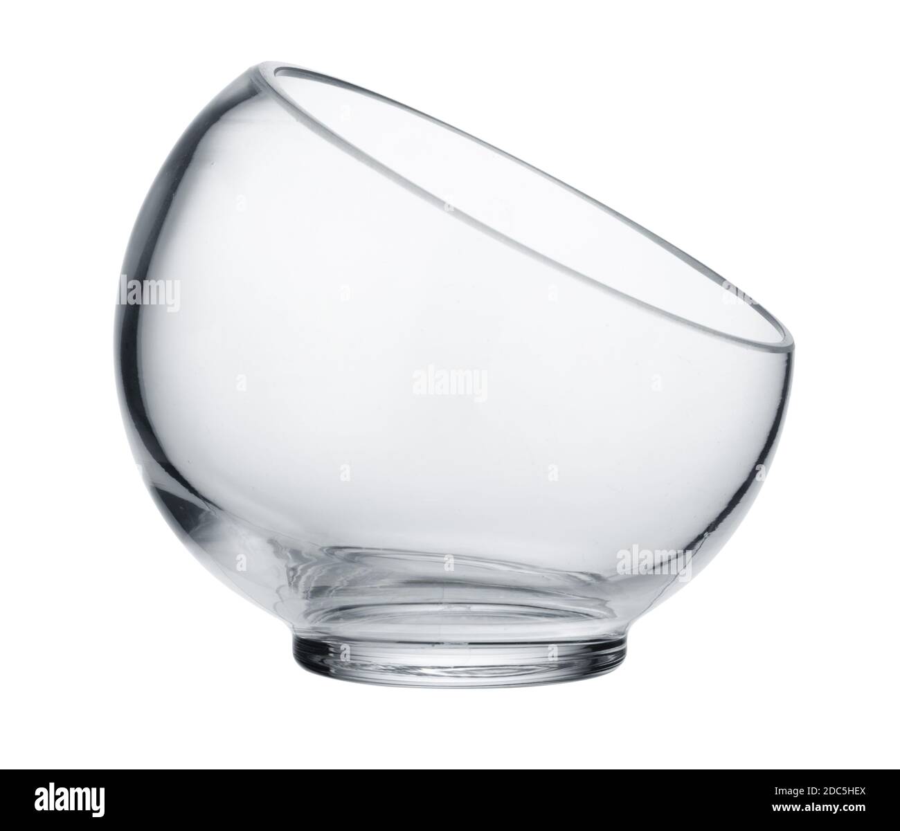Glass transparent bowl isolated on white background Stock Photo - Alamy