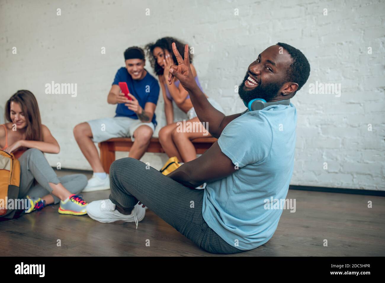 Team of dancers having fun after the rehearsal Stock Photo - Alamy
