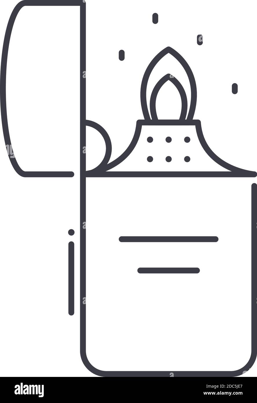 Ligher icon, linear isolated illustration, thin line vector, web design ...