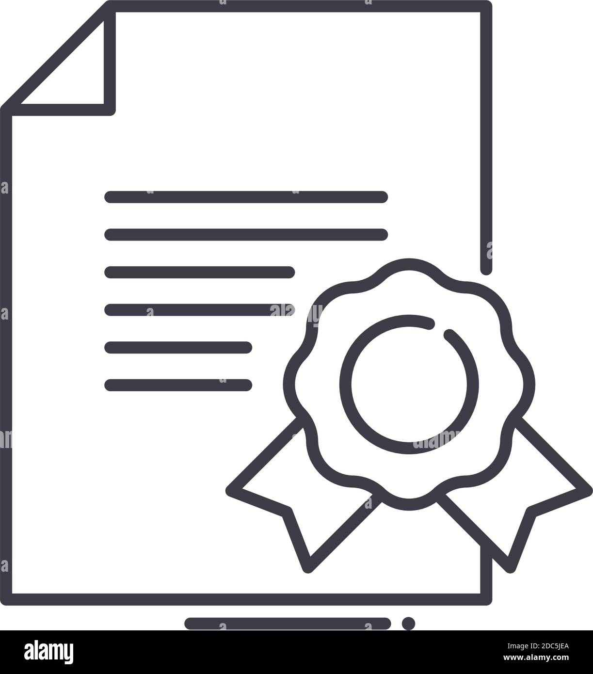 Licensing icon, linear isolated illustration, thin line vector, web ...