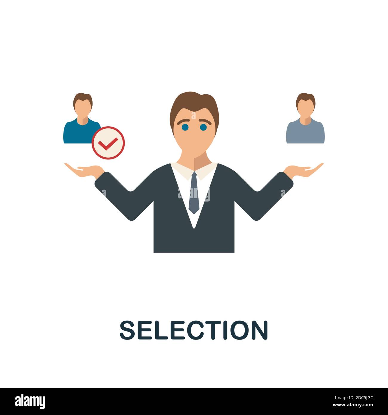 Selection icon. Simple element from human resources collection ...