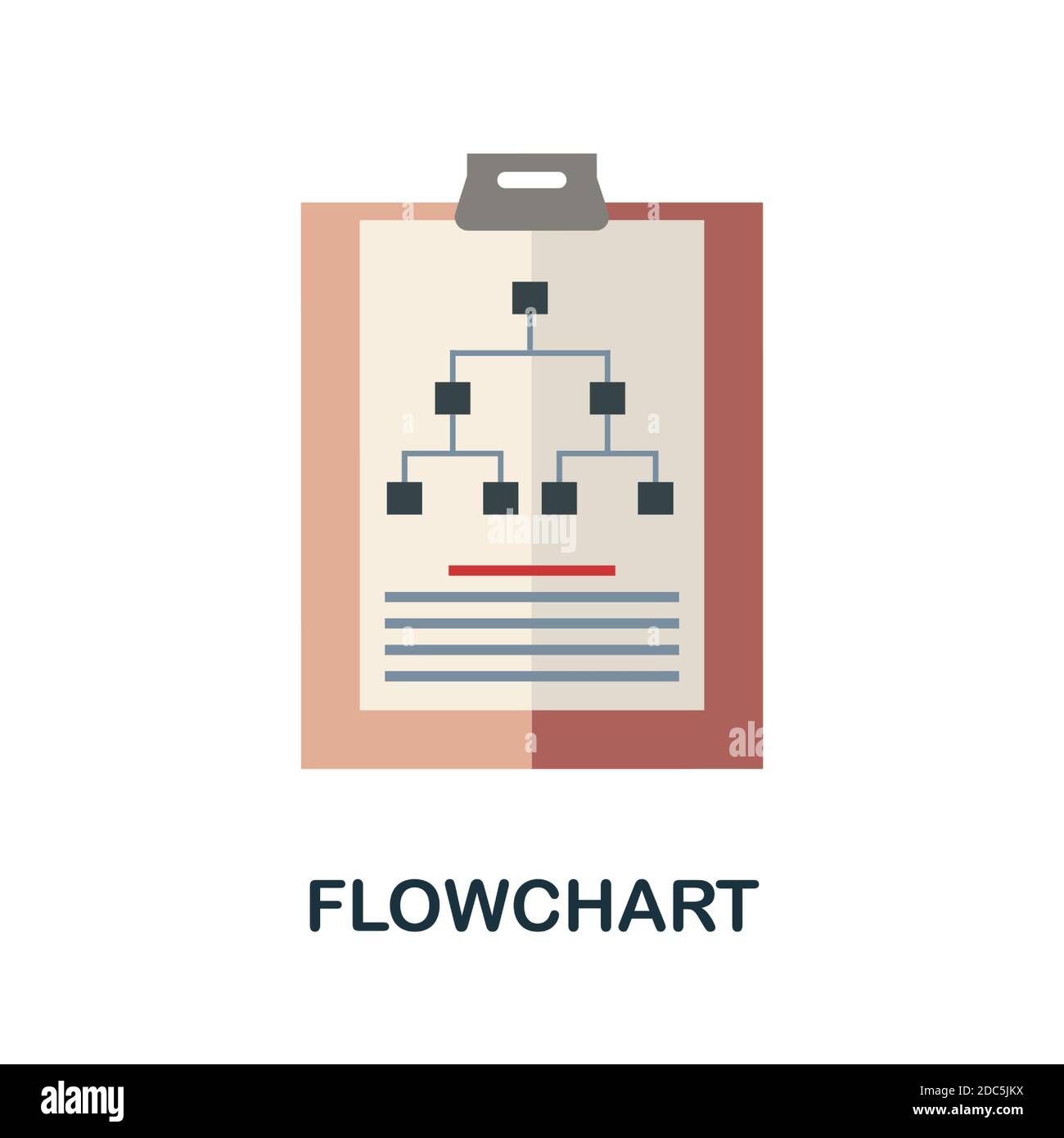 Flow Chart icon. Simple element from human resources collection ...