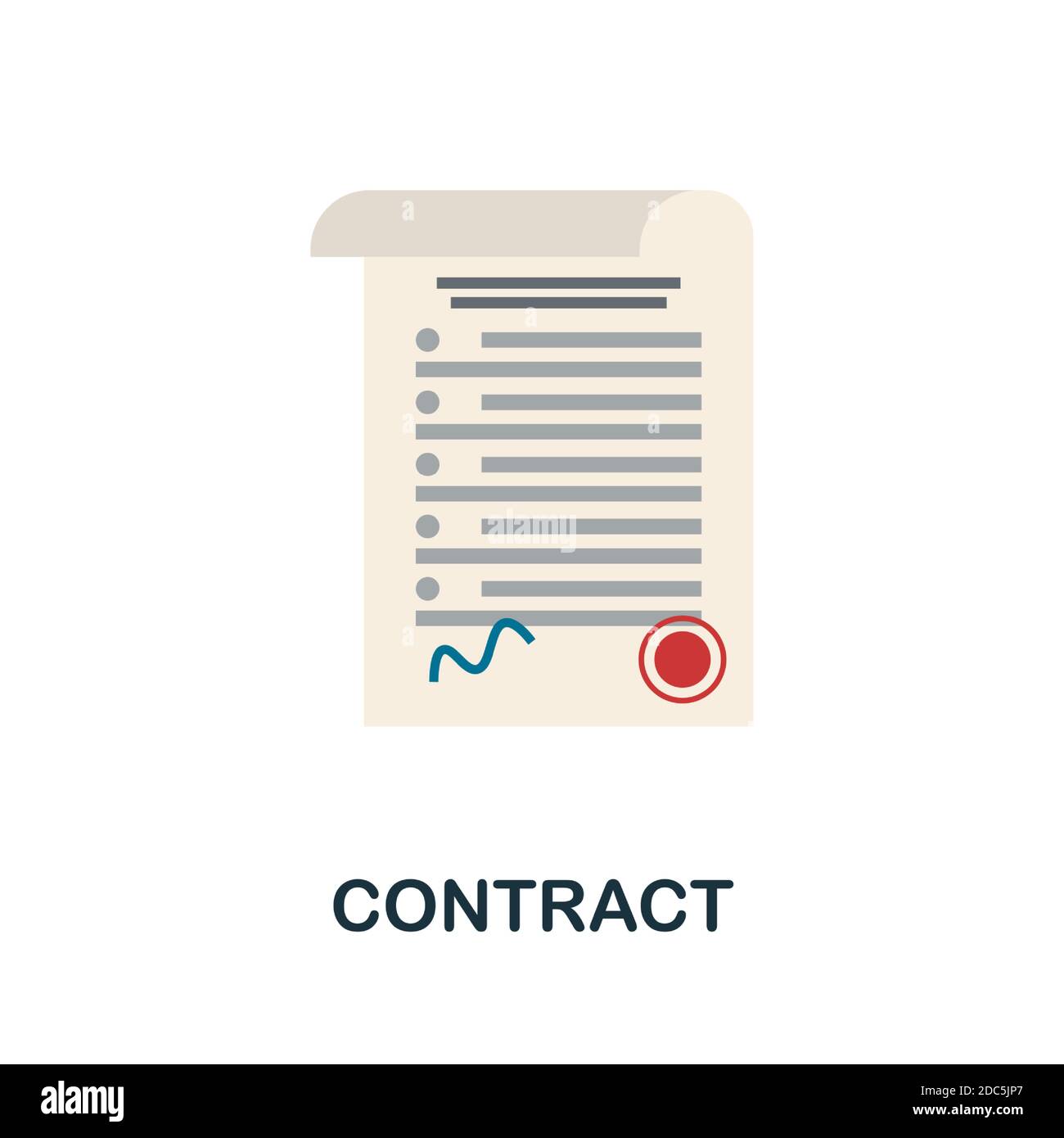 Contract icon. Simple element from human resources collection. Creative ...