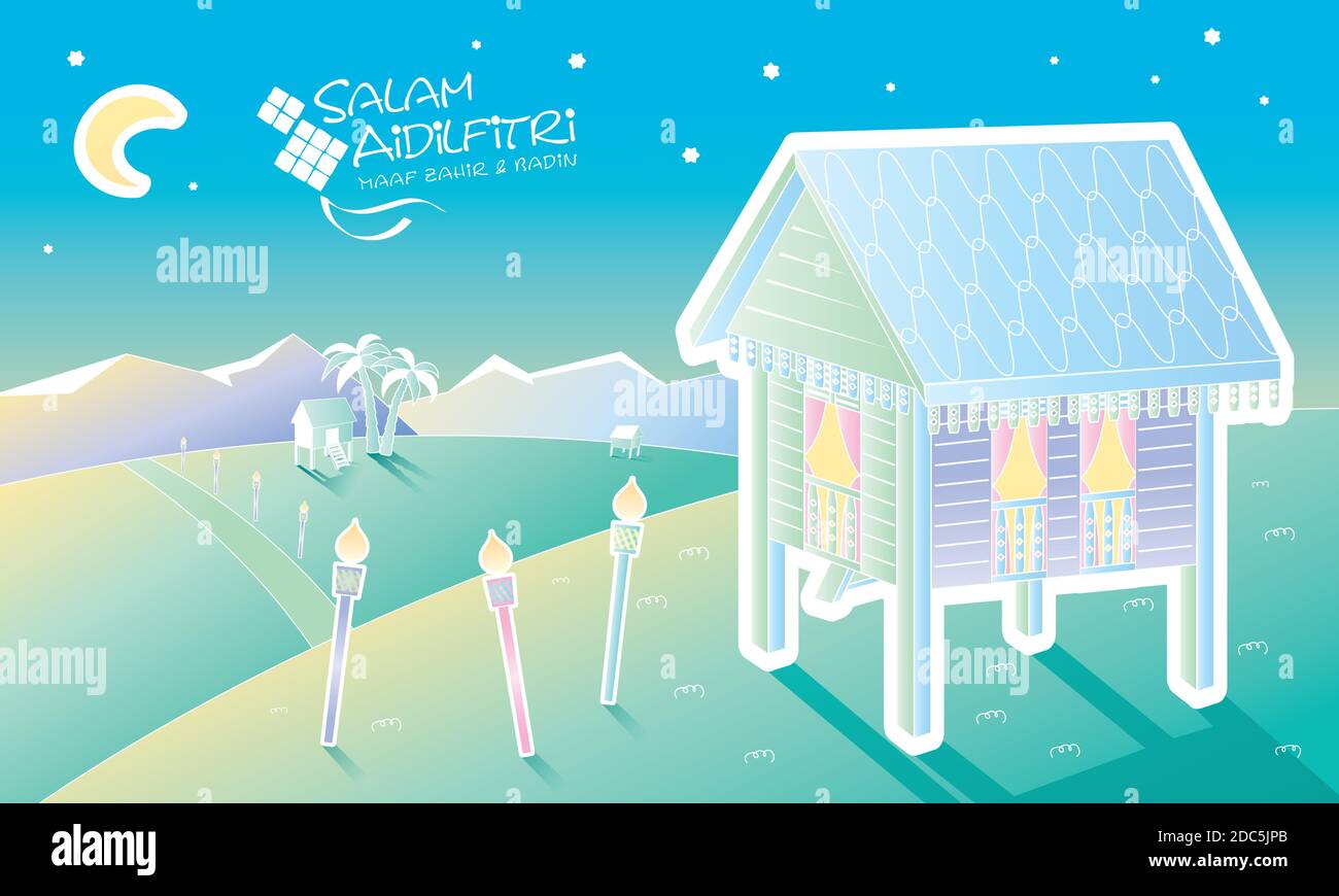 Malay traditional house Stock Vector Images - Alamy