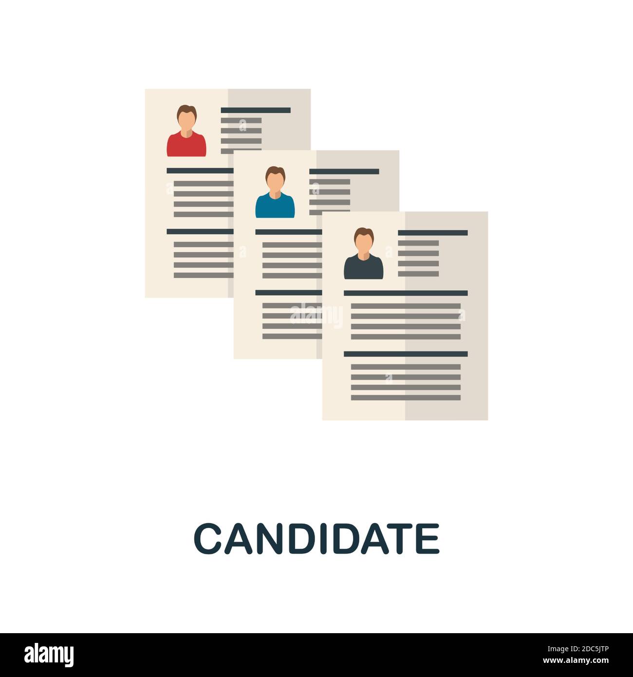 Candidate icon. Simple element from human resources collection ...
