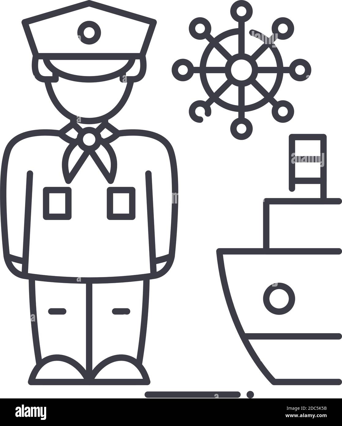 Sailor occupation icon, linear isolated illustration, thin line vector ... Sailor occupation icon, linear isolated illustration, thin line vector ...
