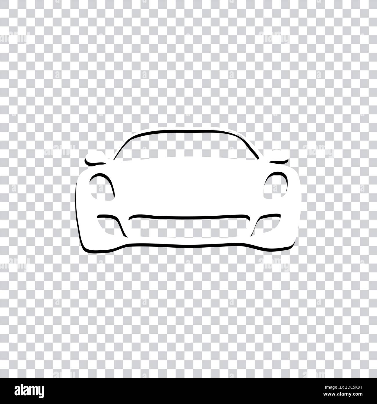 Vector logo front car, isolated illustration Stock Vector Image & Art ...