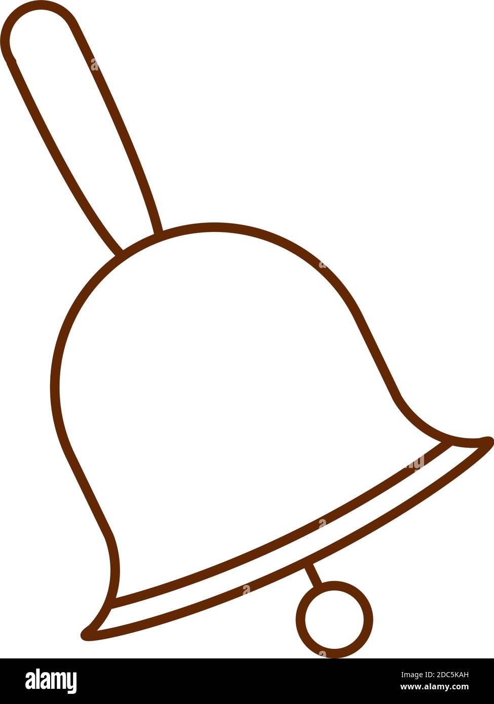 green bell decoration cartoon vector illustration cartoon line icon ...