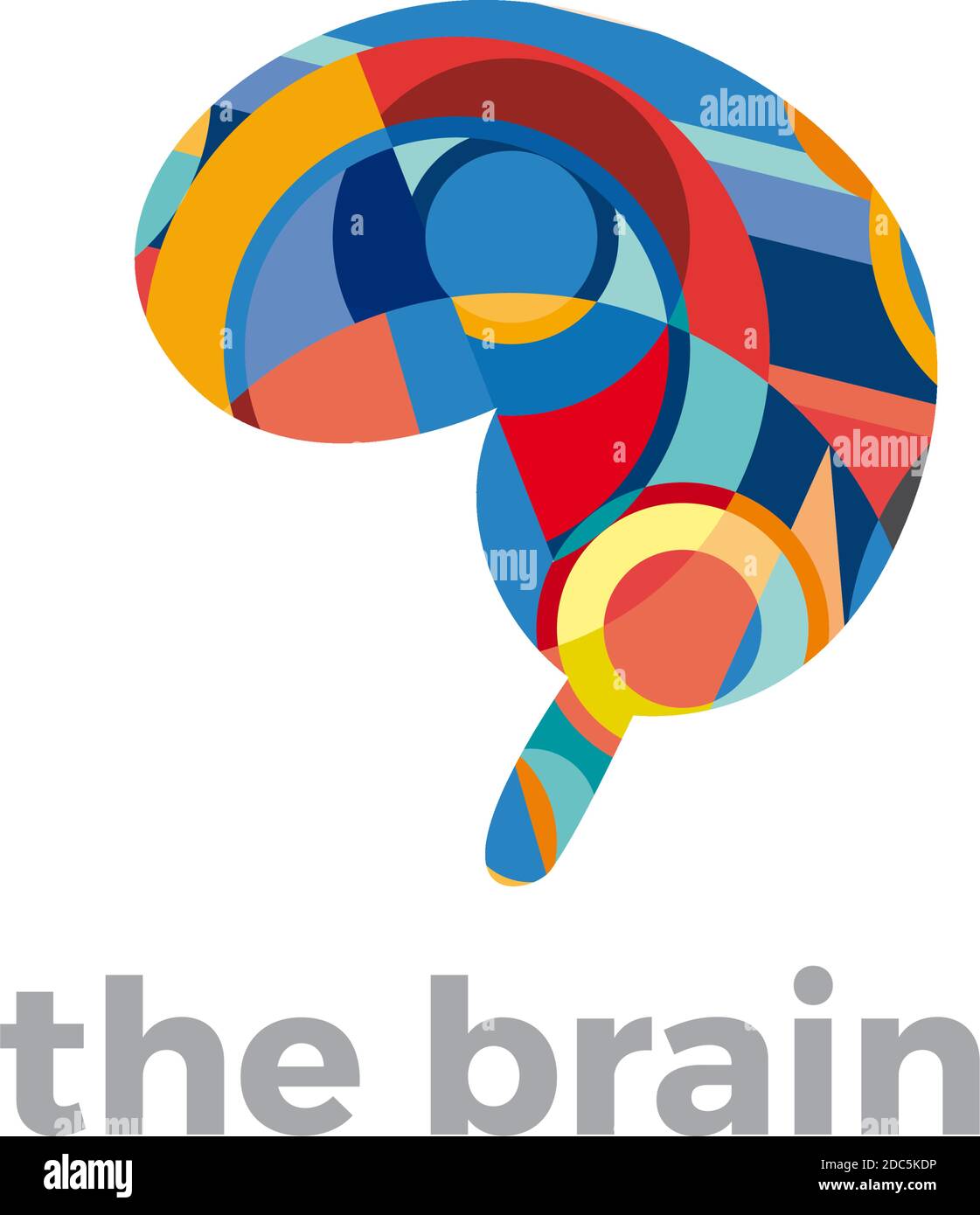Creative logo of abstract brain. Vector illustration made colorful ...