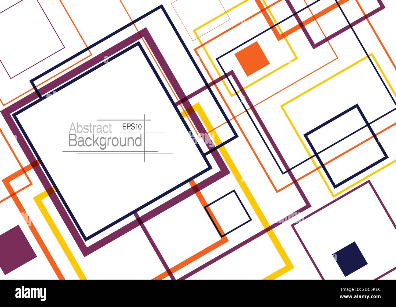 Abstract Minimal Geometric Square Shapes Design Background With Copy Space Stock Vector Image