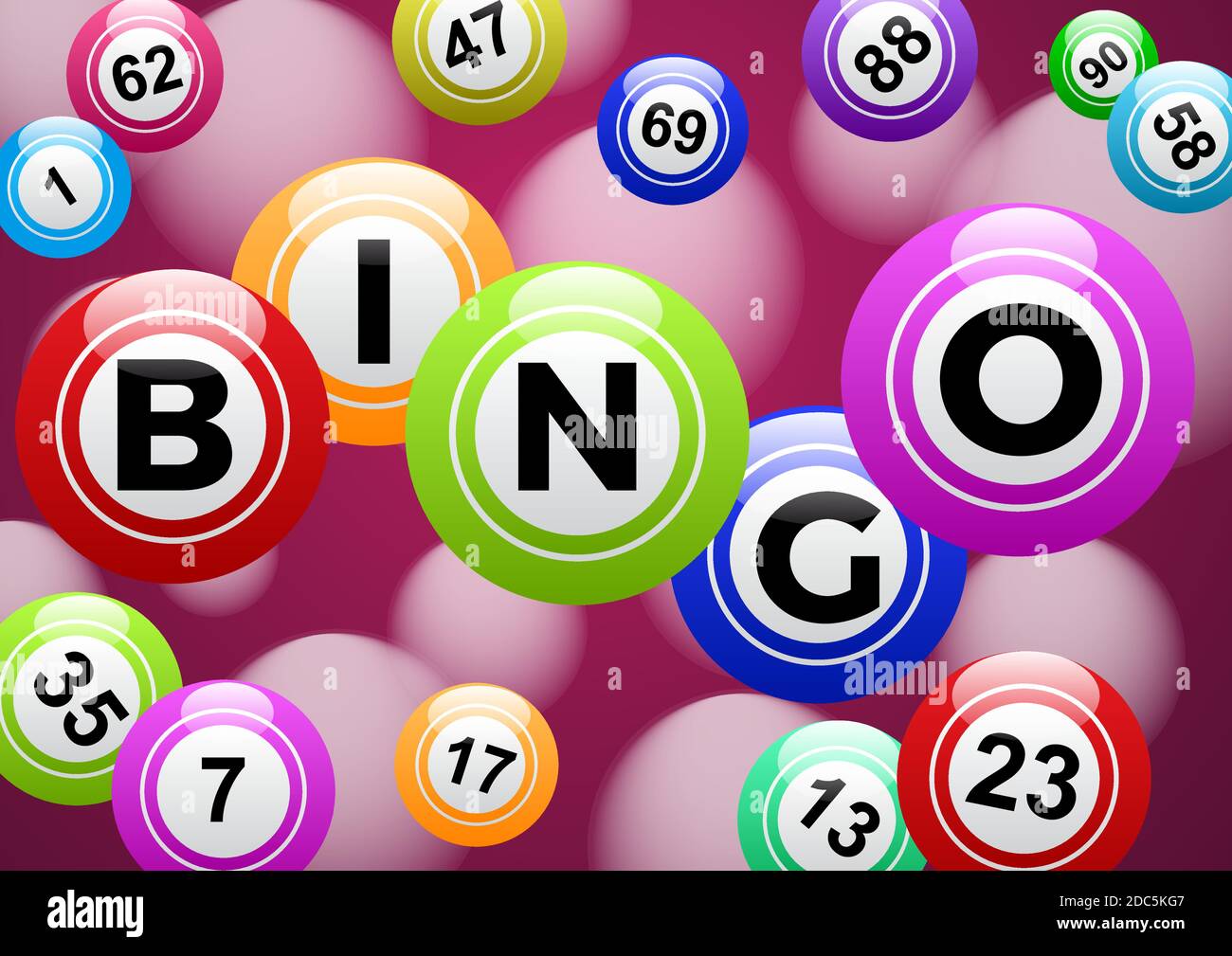 Bingo lottery, background vector design, lucky balls and numbers of ...