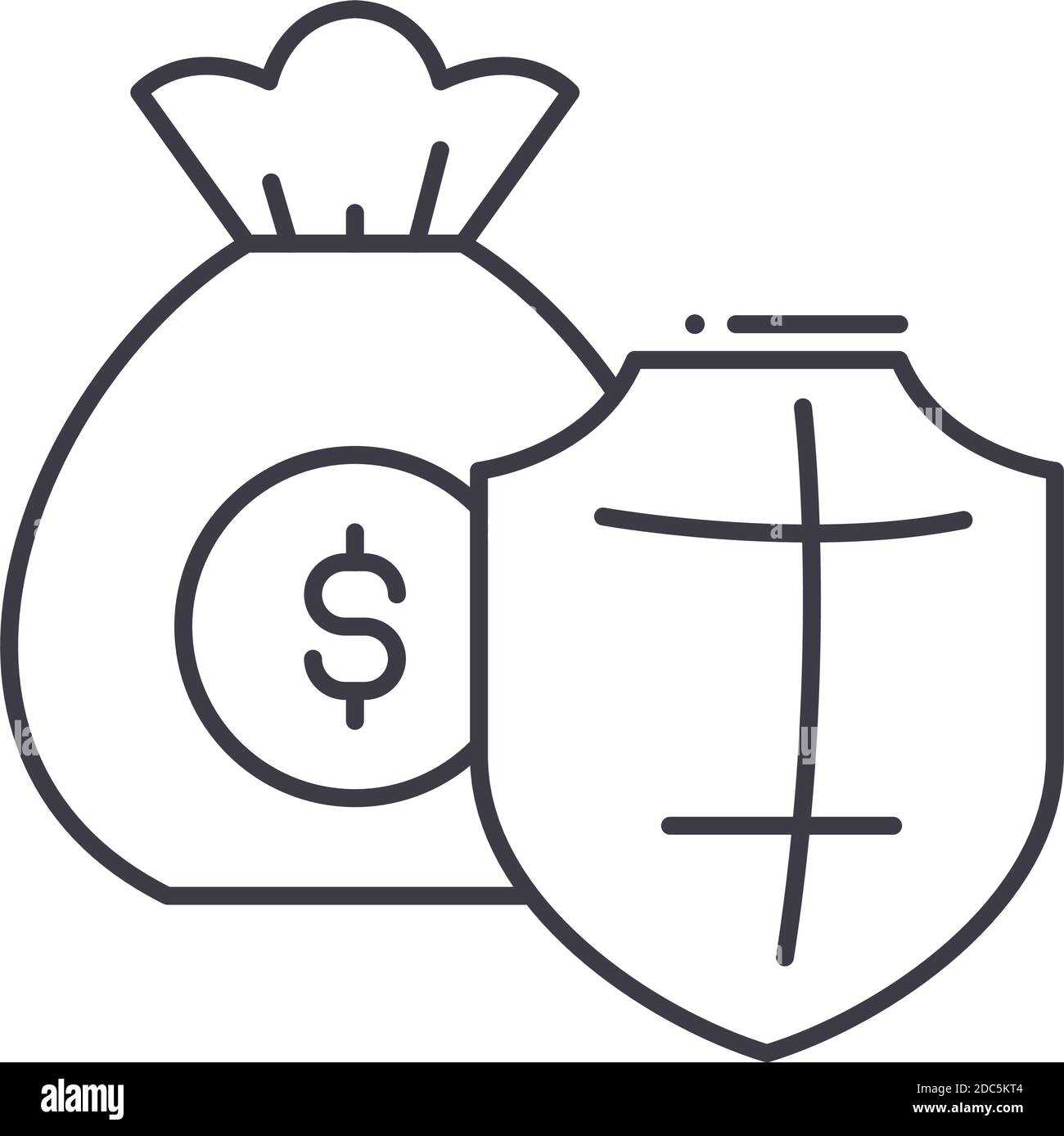 Liabilities icon, linear isolated illustration, thin line vector, web ...