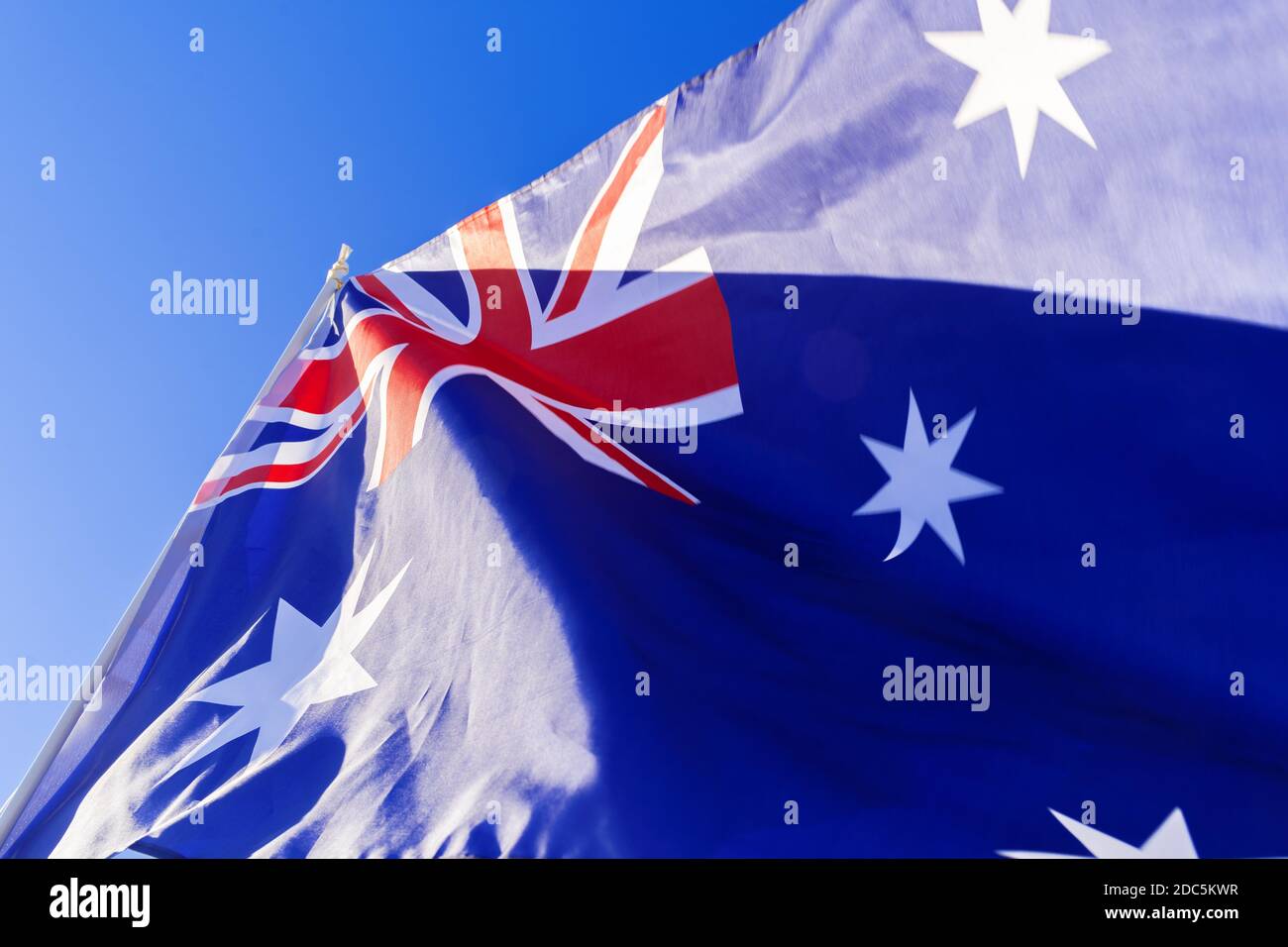 Australian flag waving against hi-res stock photography and images - Alamy