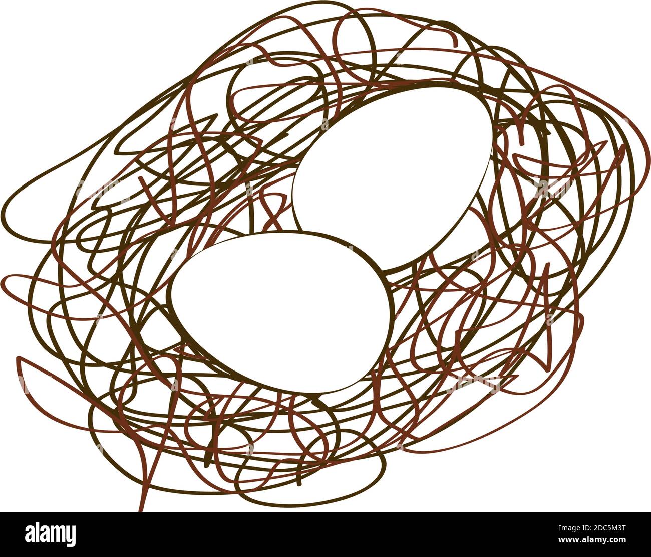 Nest with two eggs Stock Vector Images - Alamy