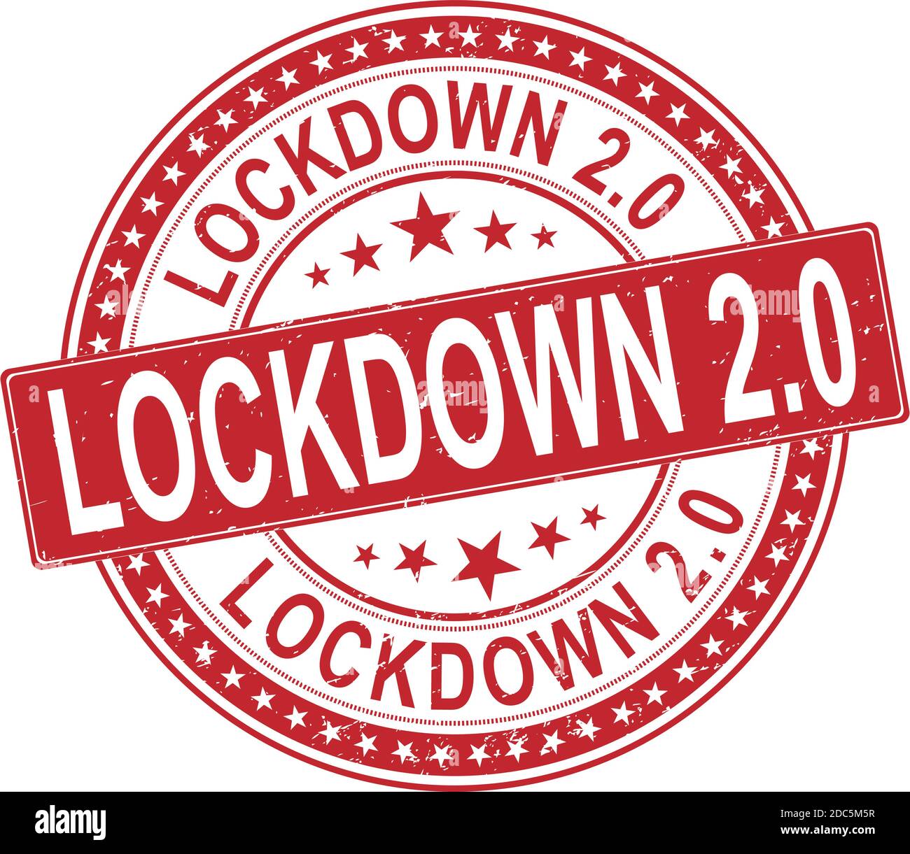 Lockdown 2 Rubber Stamp. Red Lockdown Rubber Grunge Stamp Seal Vector Illustration - Vector ...