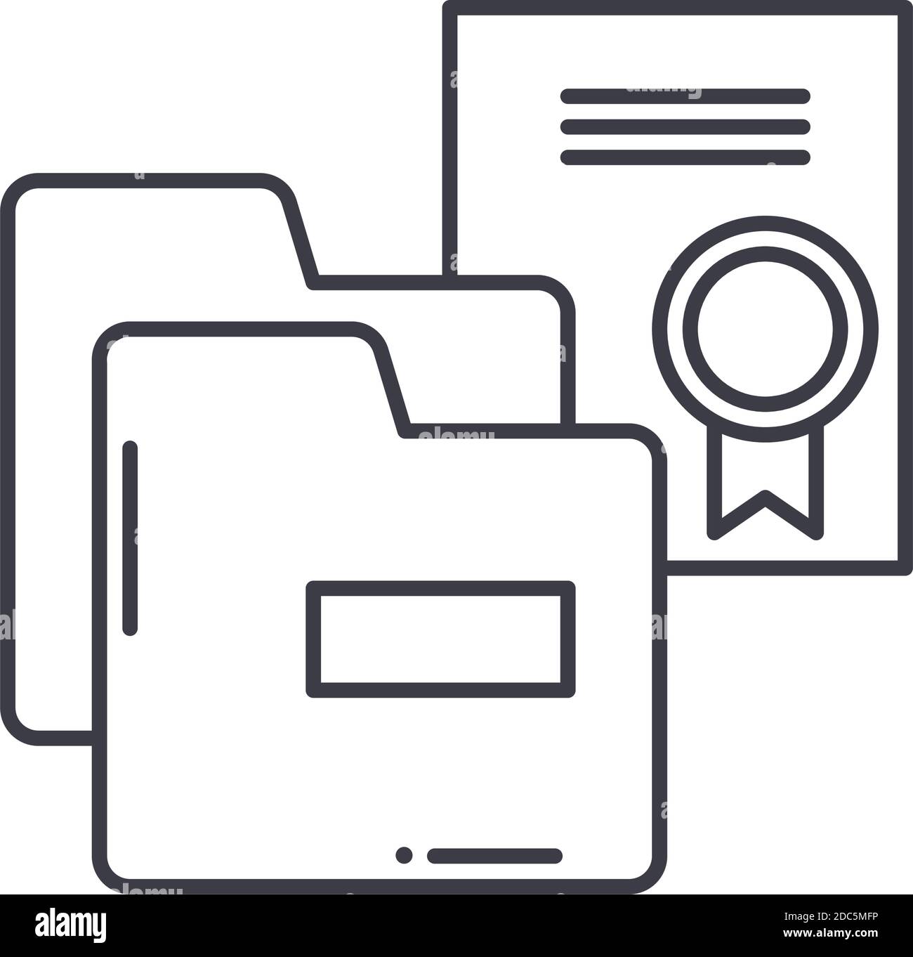 Legal documents icon, linear isolated illustration, thin line vector ...