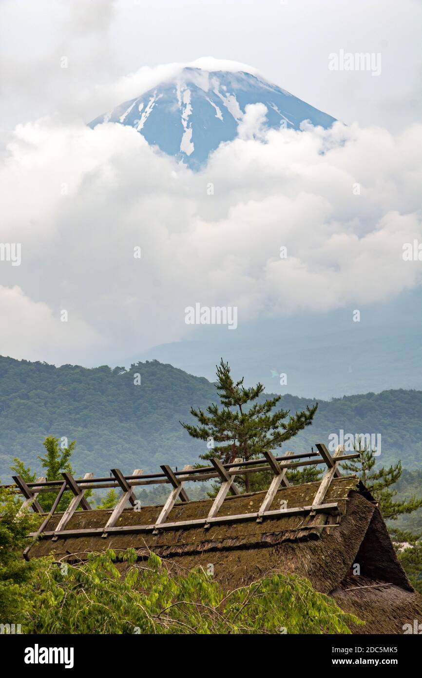 Old japanese village with traditional thatched house hi-res stock ...