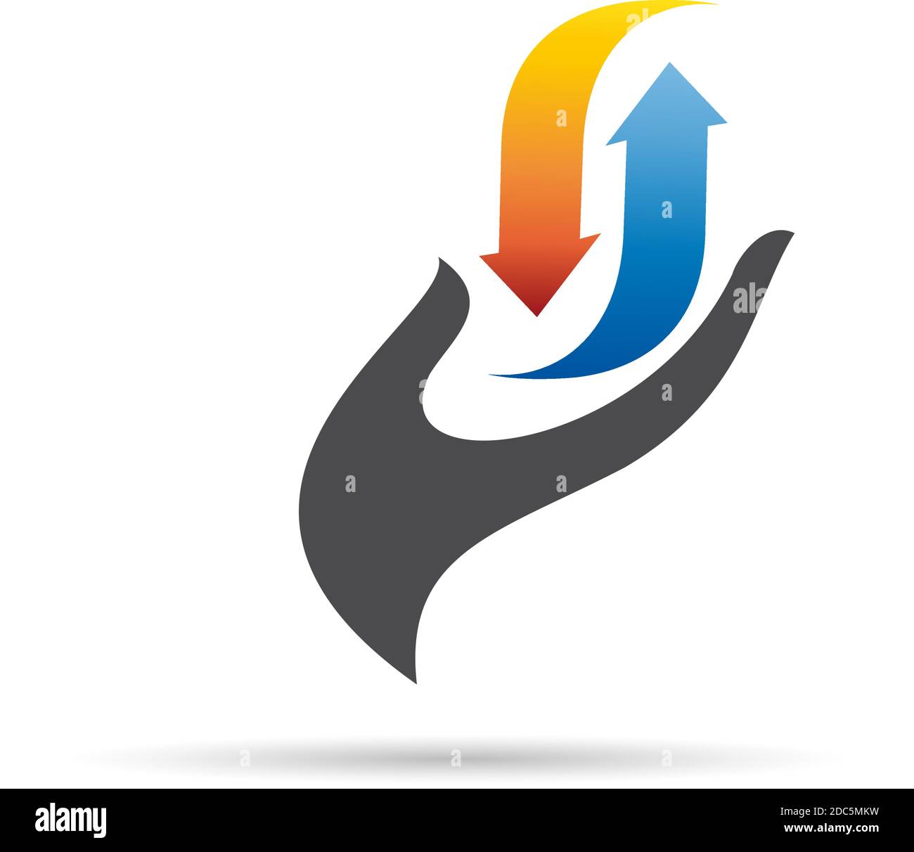 Vector logo domestic heating and cooling. Abstract illustration Stock ...
