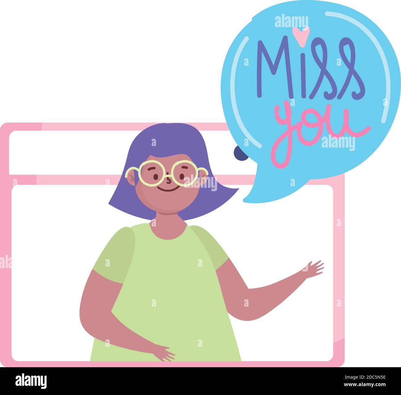 online party, girl in website talking message cartoon vector ...