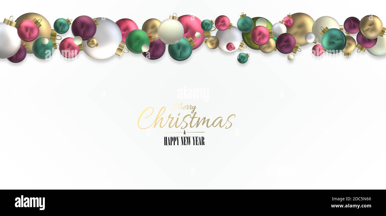 Horizontal xmas holiday card Cut Out Stock Images & Pictures - Alamy