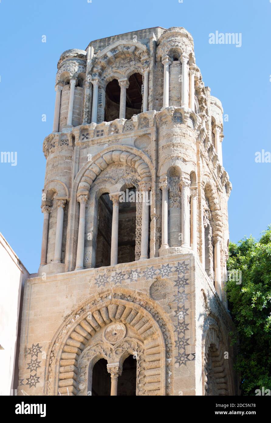 Arab-norman styled bell tower of the church Santa Maria dell'Ammiraglio ...