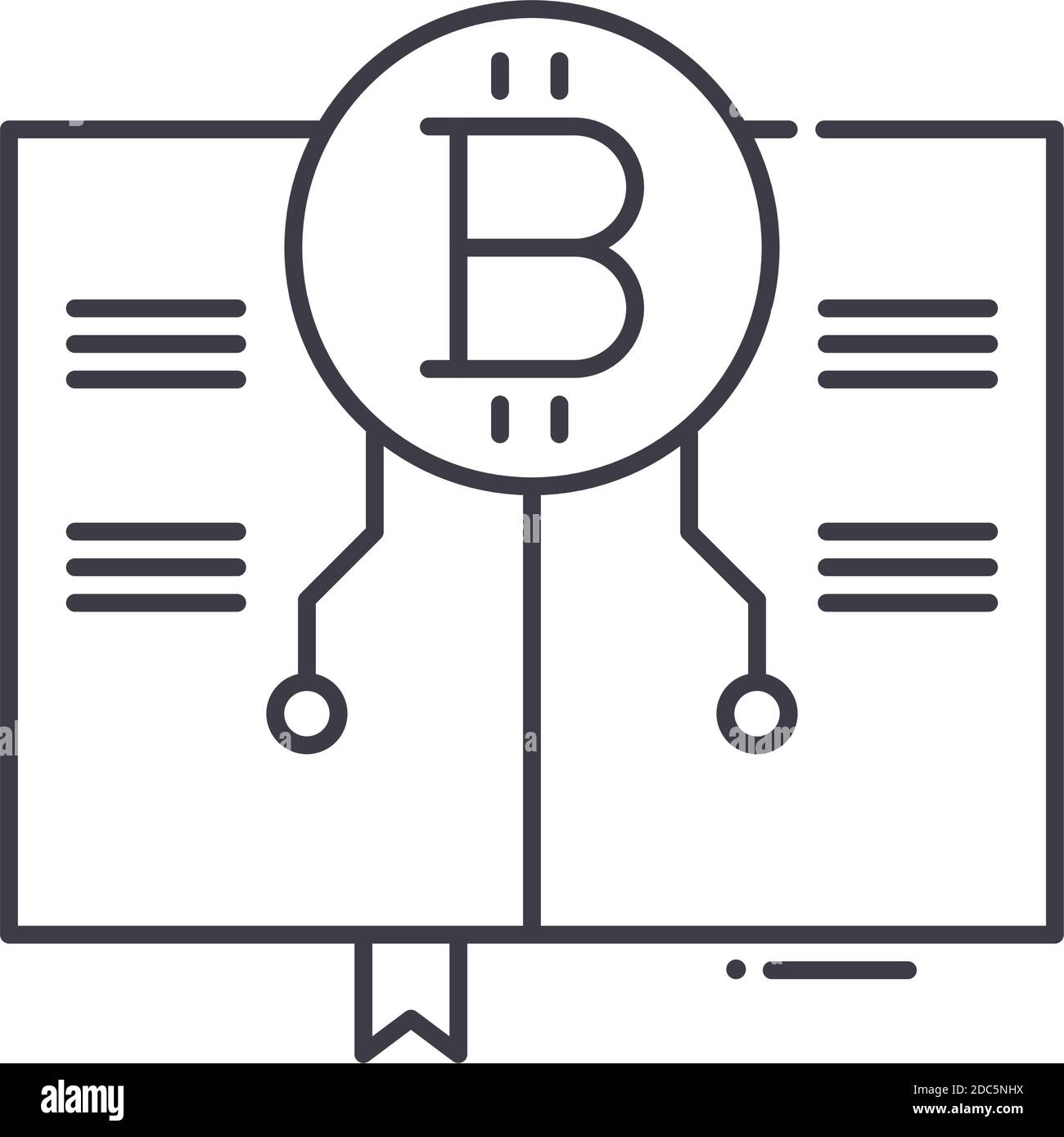 Ledger concept icon, linear isolated illustration, thin line vector ...