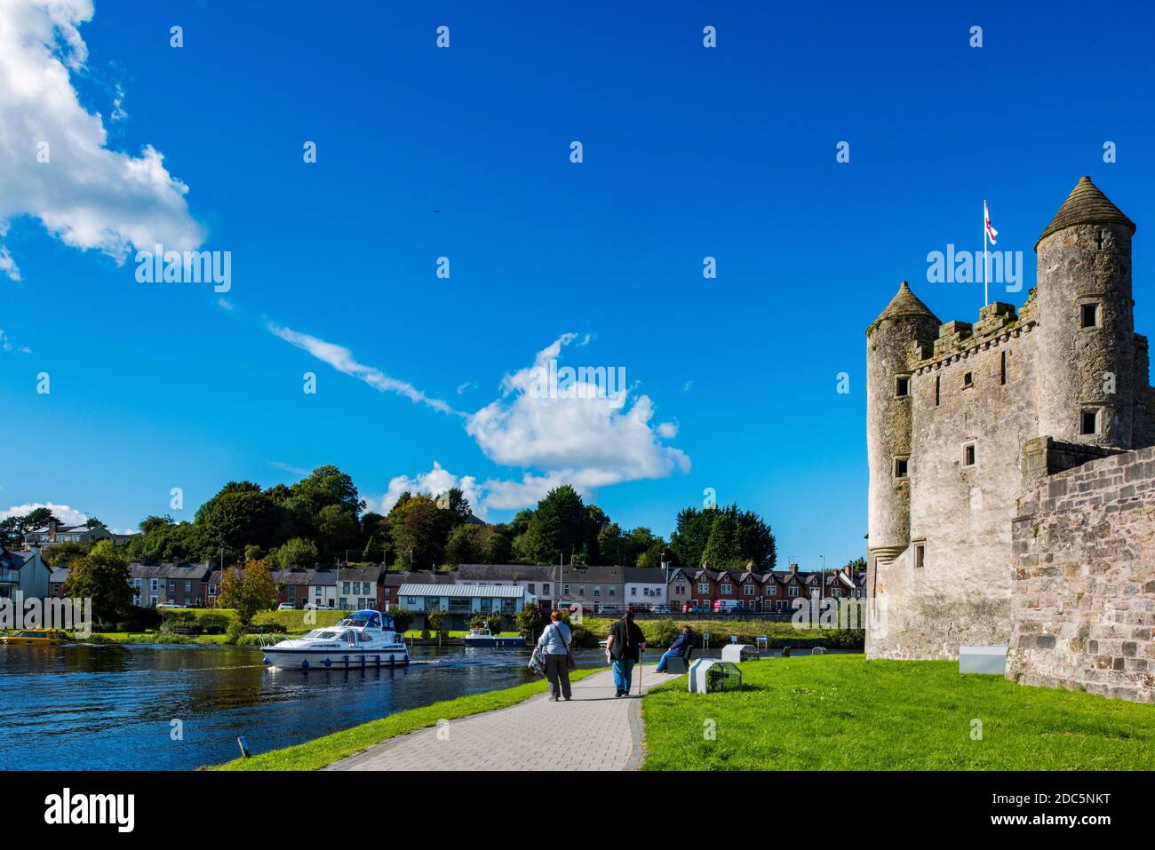 Cruise boats at Enniskillen Castle, Co. Fermanagh, Northern Ireland ...