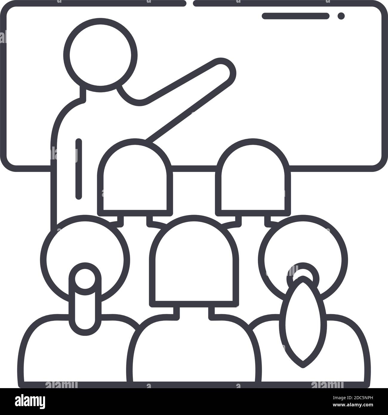 Lecture icon, linear isolated illustration, thin line vector, web ...