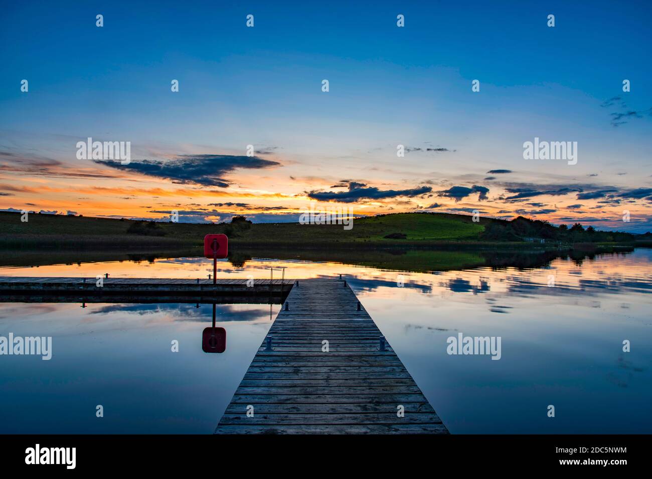 Sunset on Lower Lough Erne, Enniskillen, Co. Fermanagh, Northern ...