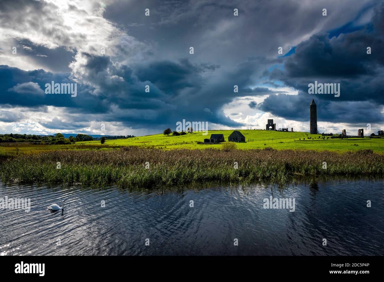Devenish Island Monastic site, Enniskillen, Co. Fermanagh, Northern ...