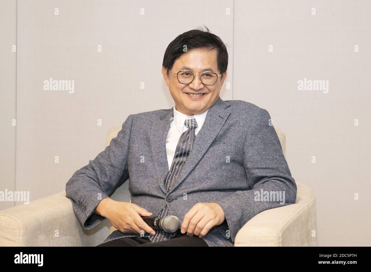 Taipei. 13th Aug, 2020. Tung Tzu-Hsien attends the press conference and ...