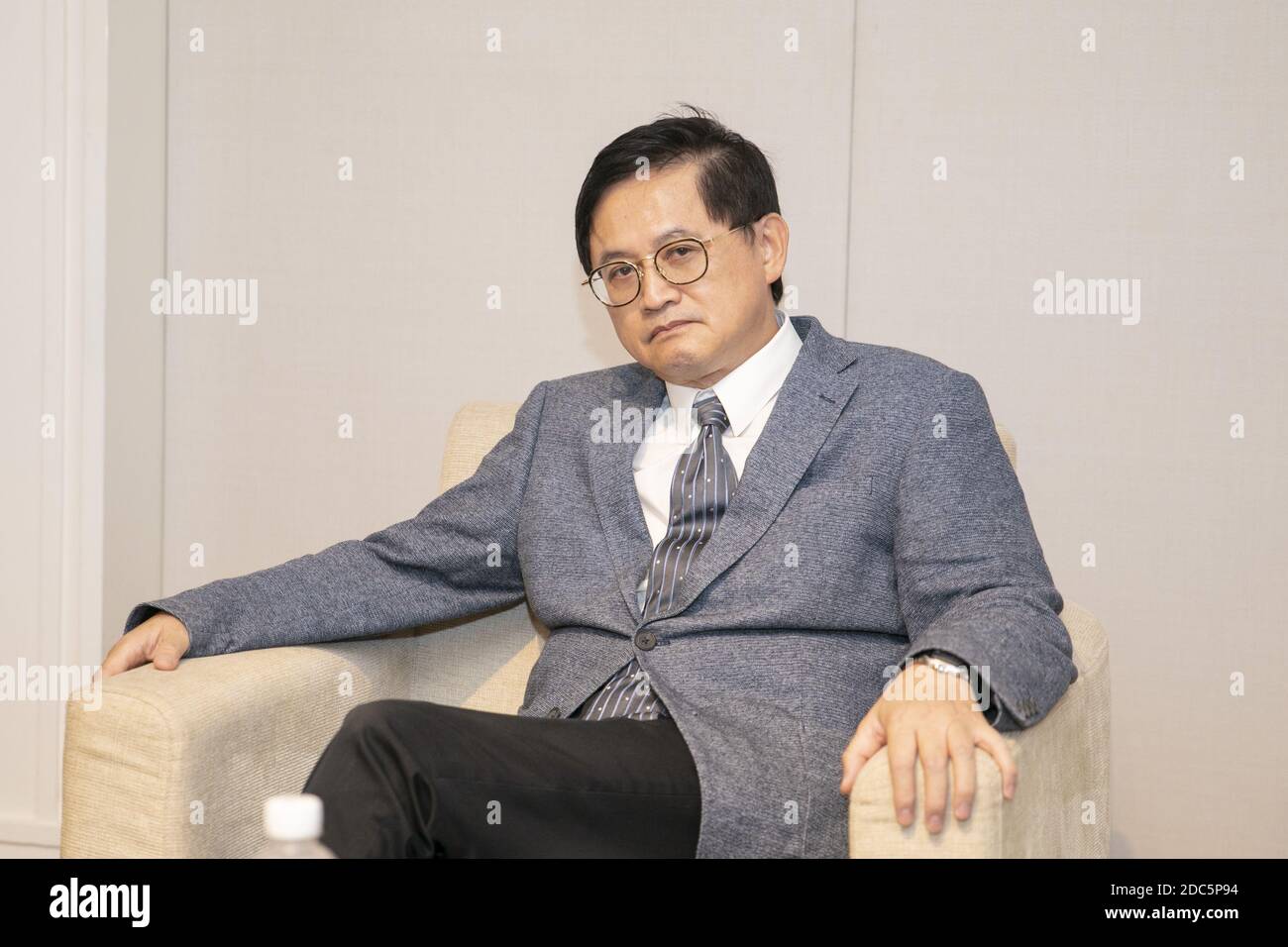 Taipei. 13th Aug, 2020. Tung Tzu-Hsien attends the press conference and ...