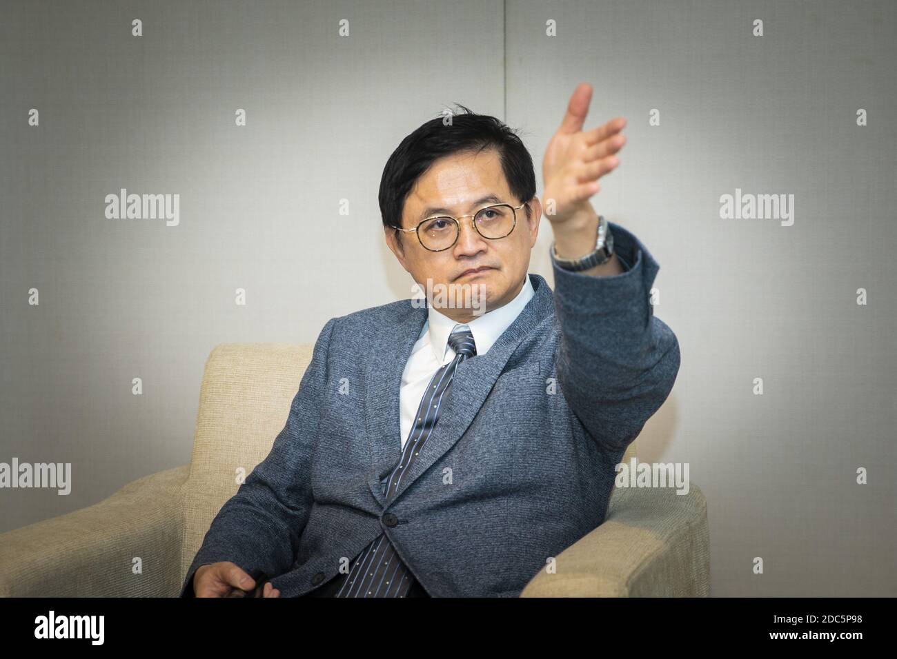 Taipei. 13th Aug, 2020. Tung Tzu-Hsien attends the press conference and ...