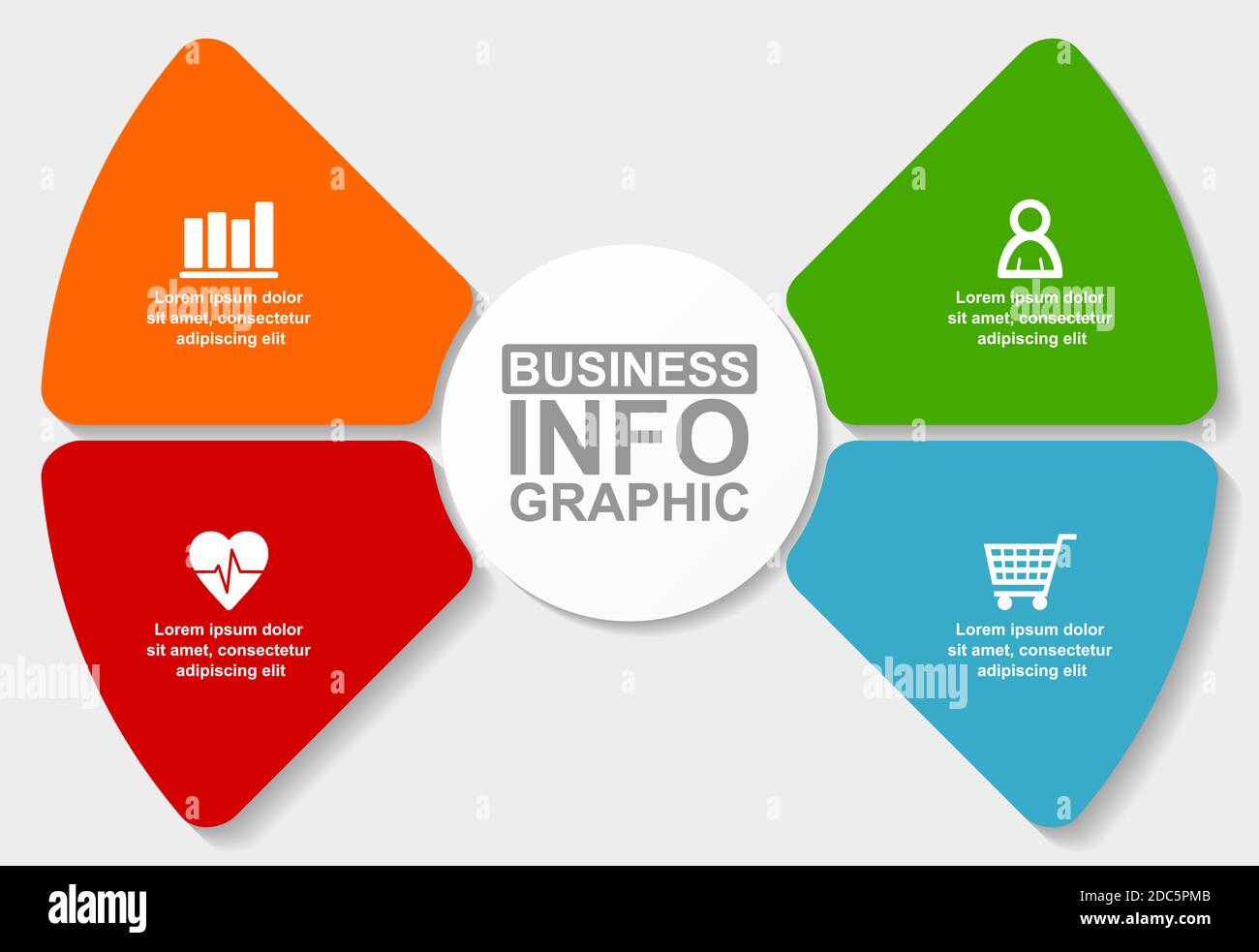 Business infographic vector template with 4 options Stock Vector Image ...