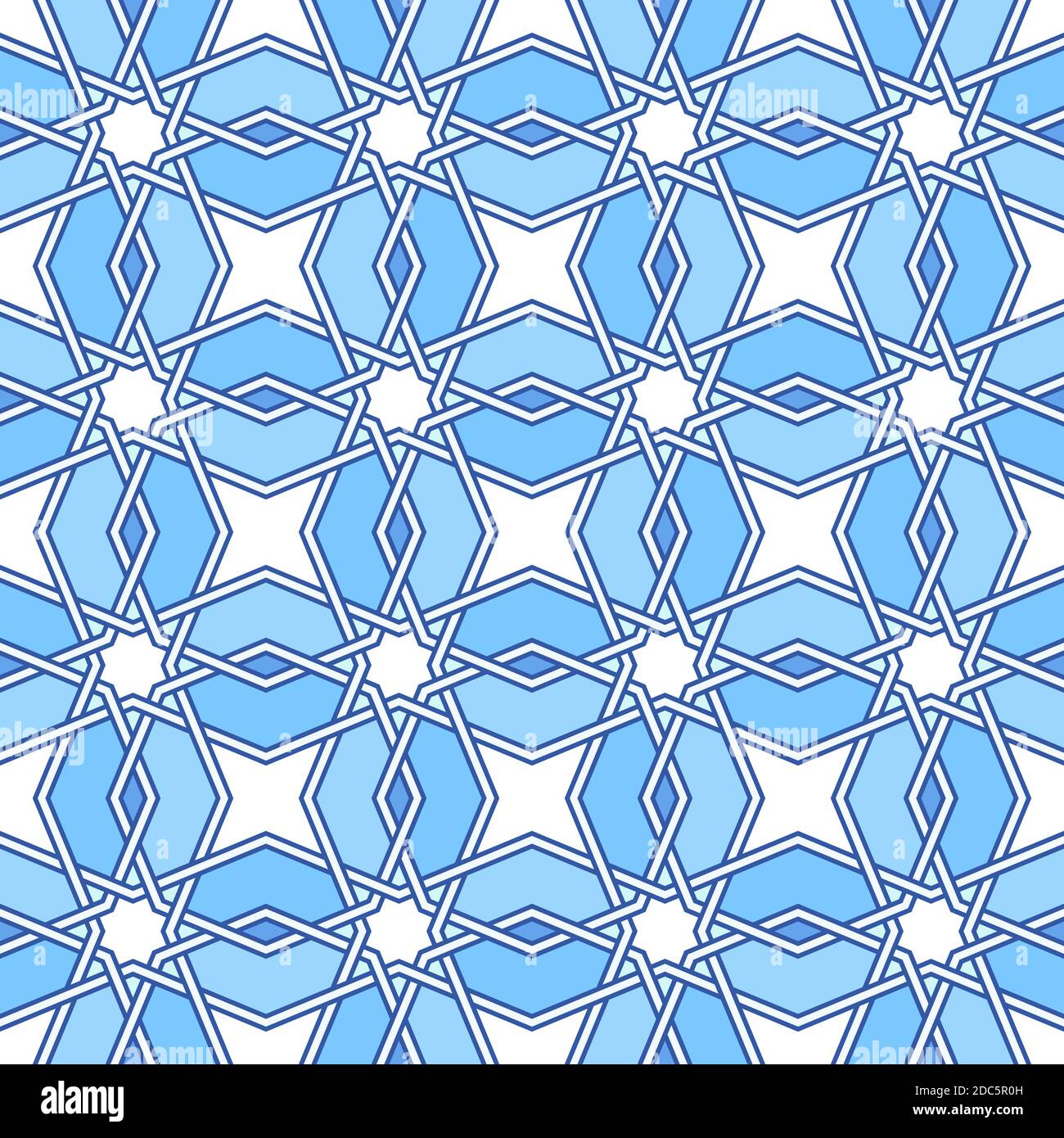 Traditional moorish tangled pattern. Seamless vector background. Plain ...