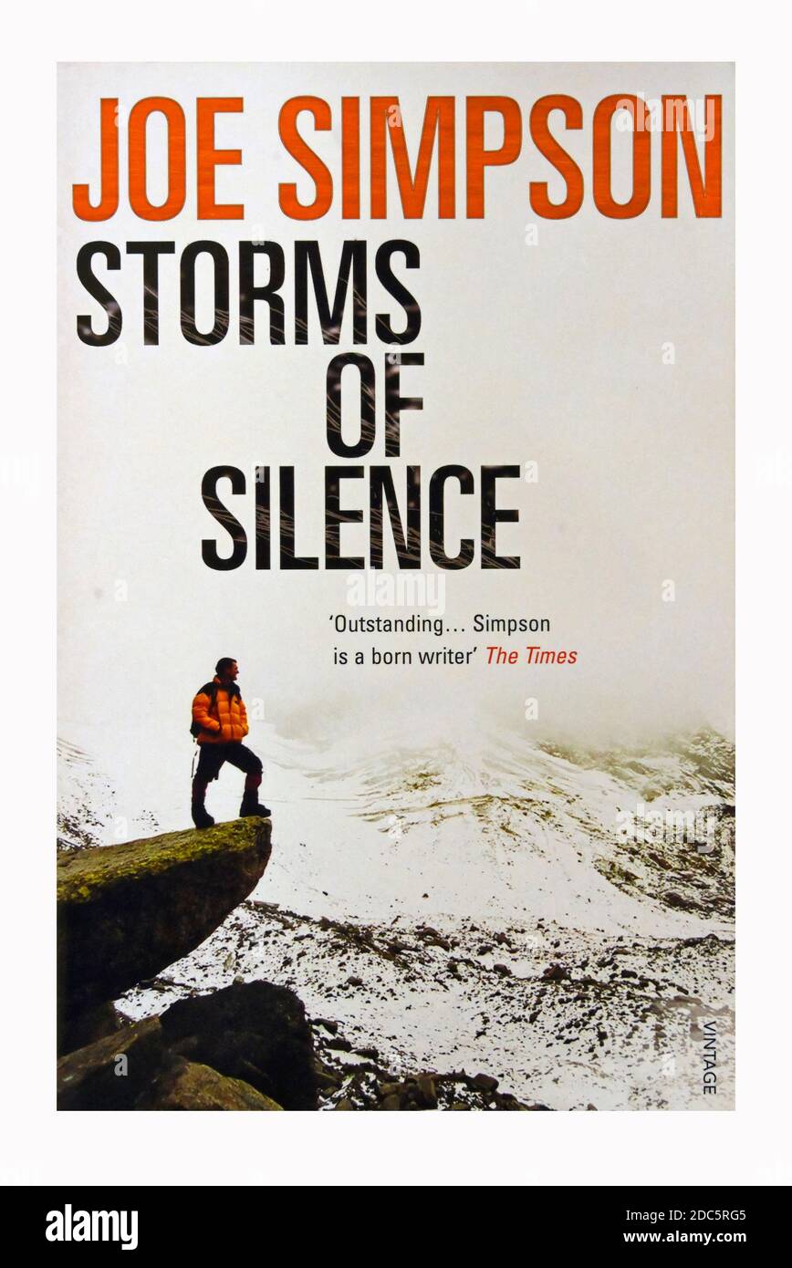 Book cover "Storms of Silence" by Joe Simpson Stock Photo - Alamy